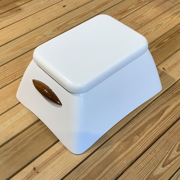 Fiberglass Step Box with Teak Handles - Sportfish Outfitters
