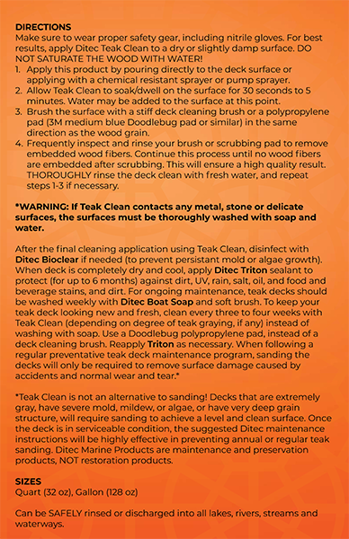 Ditec Teak Cleaner - Sportfish Outfitters